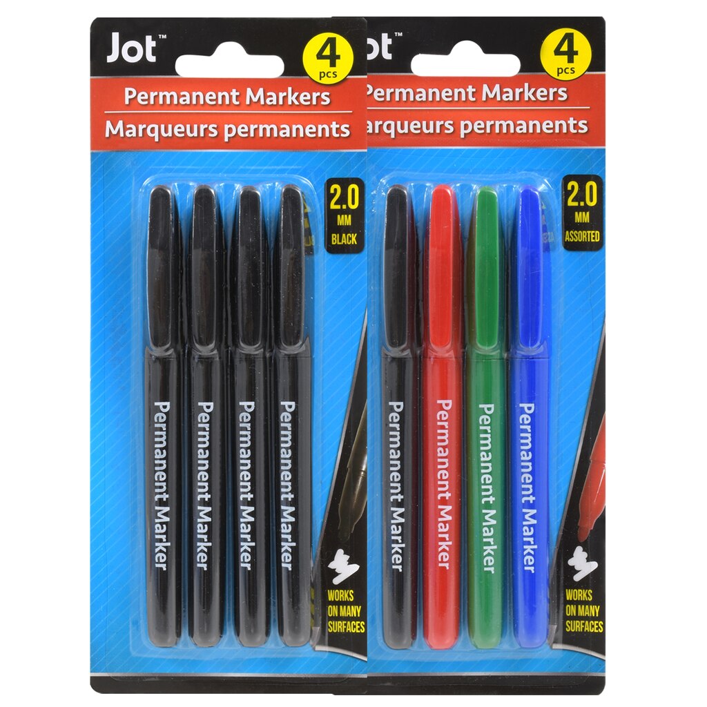 Jot Permanent Markers, 4-ct. Packs | Blossom Global Store