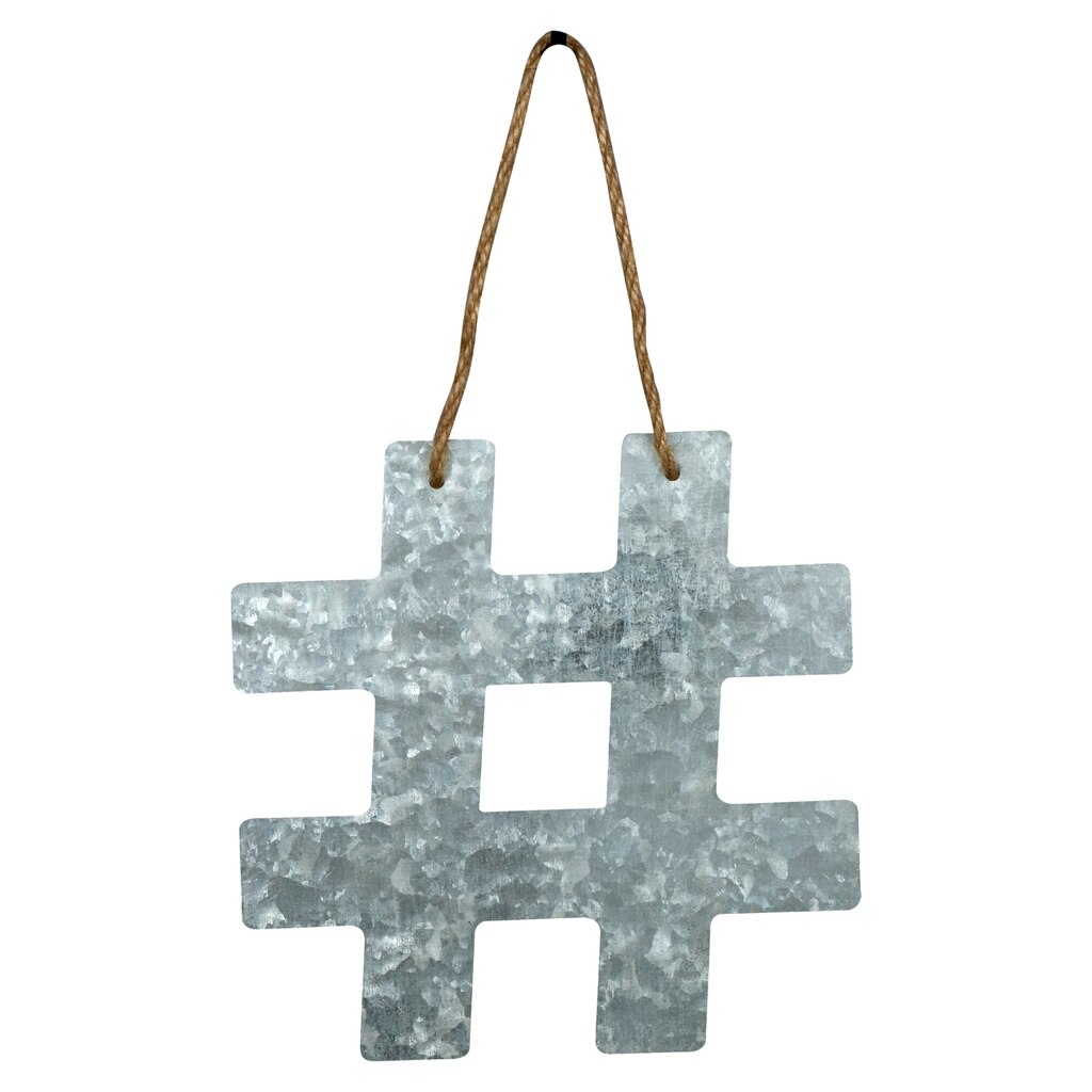 Crafter's Square Galvanized Symbol Plaques with Hanging Cord | Blossom ...