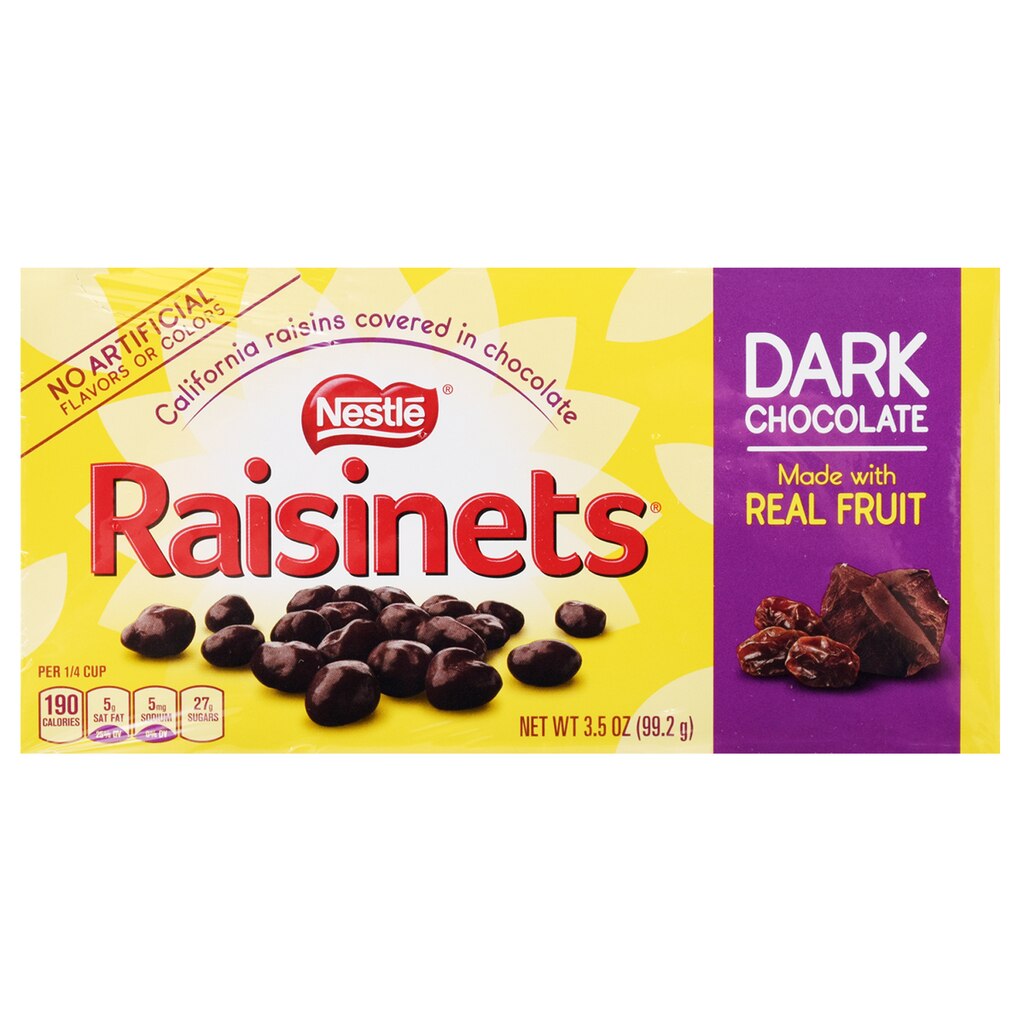 Nestle Dark Chocolate Covered Raisinets, 3.5-oz. Boxes | Blossom Global ...